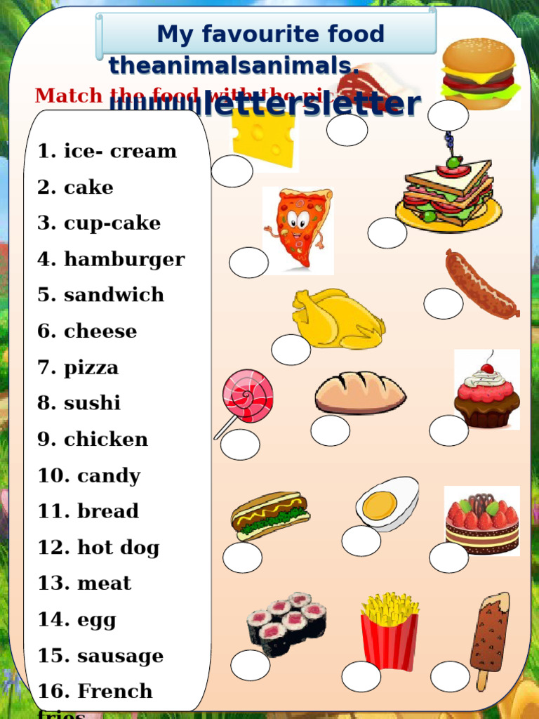 Food Fun Activities Games 38522 | PDF | Cooking, Food & Wine