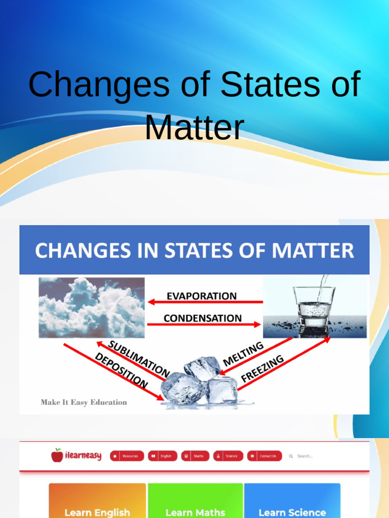 Changes of States of Matter | PDF