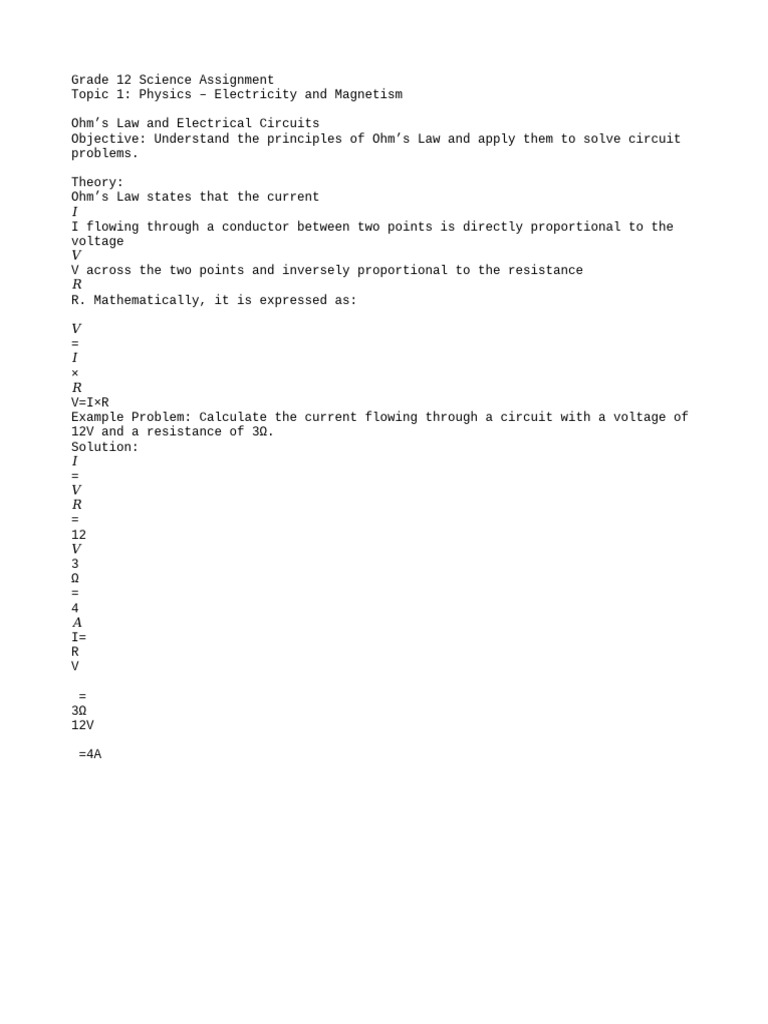 Our Grade 12 Science | PDF