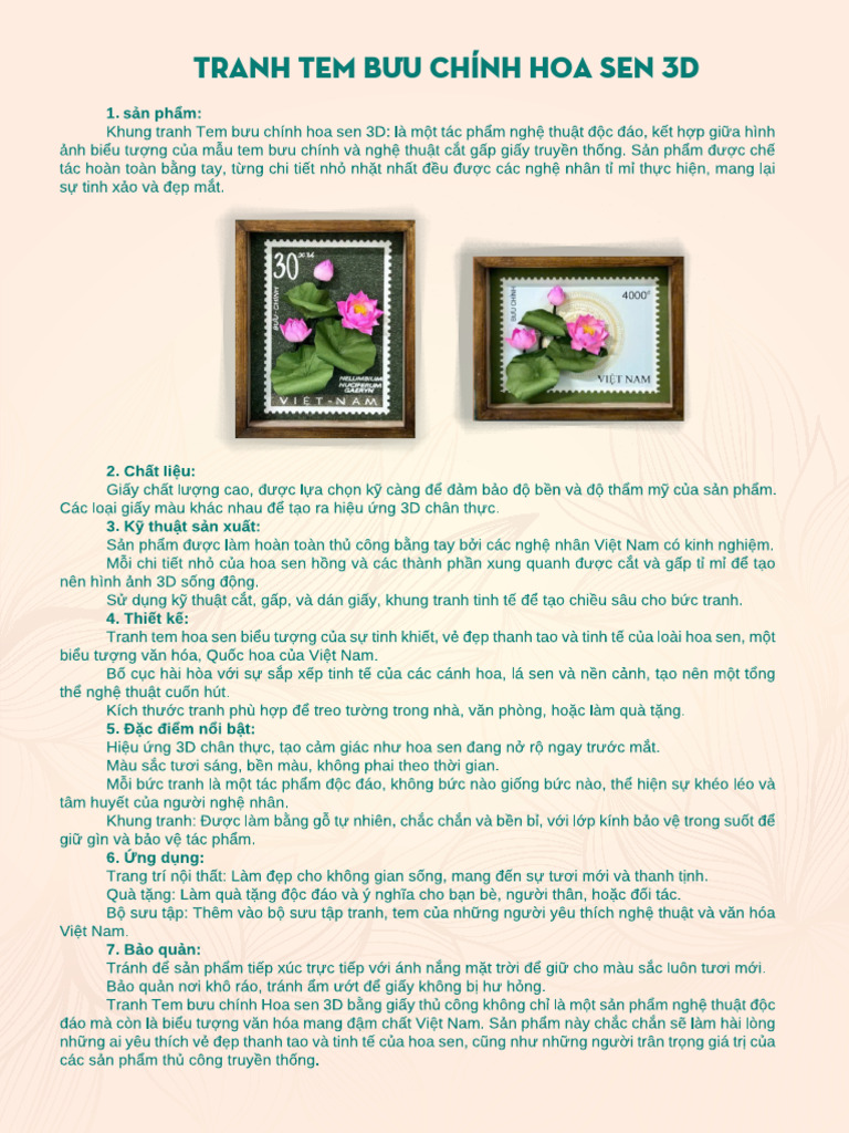 Gioi Thieu Tranh Tem Hoa 3D | PDF