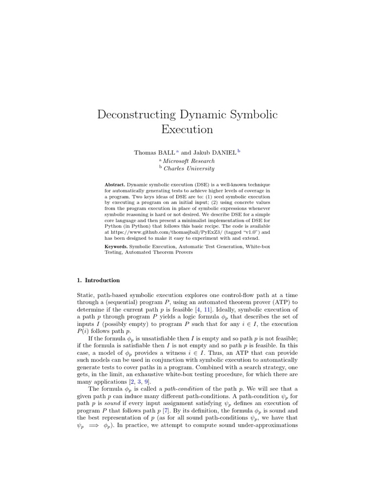 Deconstructing Dynamic Symbolic Execution | PDF | Parameter (Computer ... Deconstructing Dynamic Symbolic Execution | PDF | Parameter (Computer ...