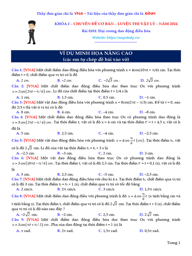 Ví D Minh H A Nâng Cao (Các em T Bài Vào V) : N LUY Nthiv TLÝ | PDF