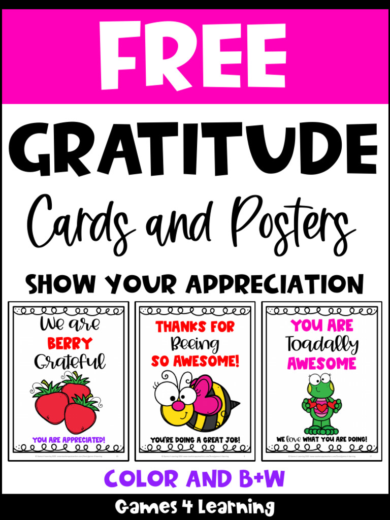 Gratitude: Cards and Posters | PDF | Career & Growth | Social Science