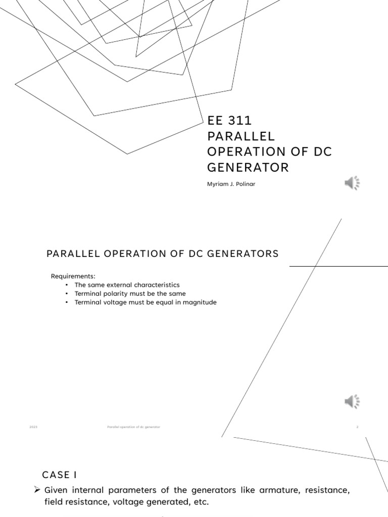 Parallel Operation of DC Generator | PDF | Electric Generator | Series ...