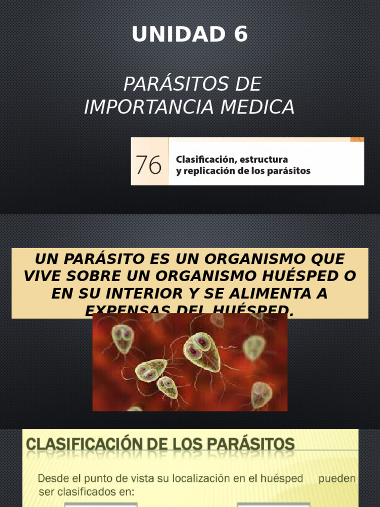 Unidad 6 Parasitos | PDF | Parasitismo | Nematodo