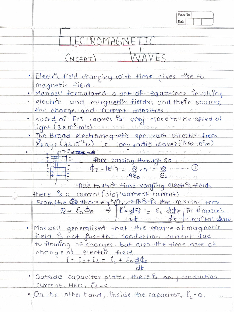Em Waves Ncert Statements | PDF | Electromagnetic Radiation | Ultraviolet
