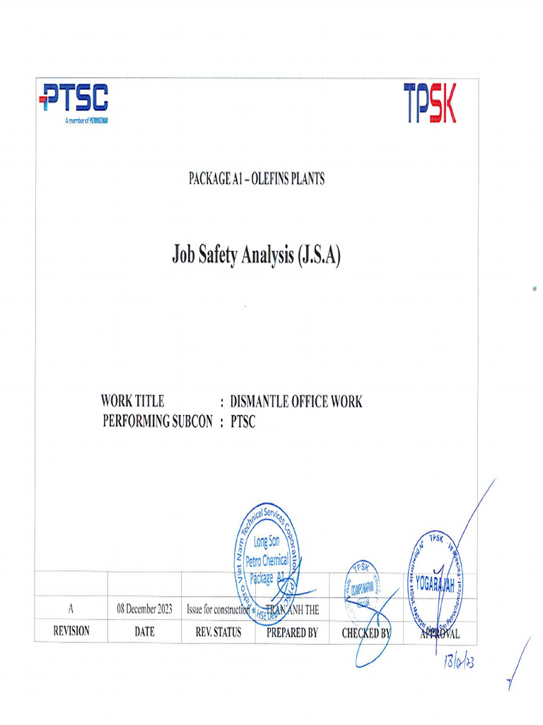 Jsa Dismantle Office Approval | PDF