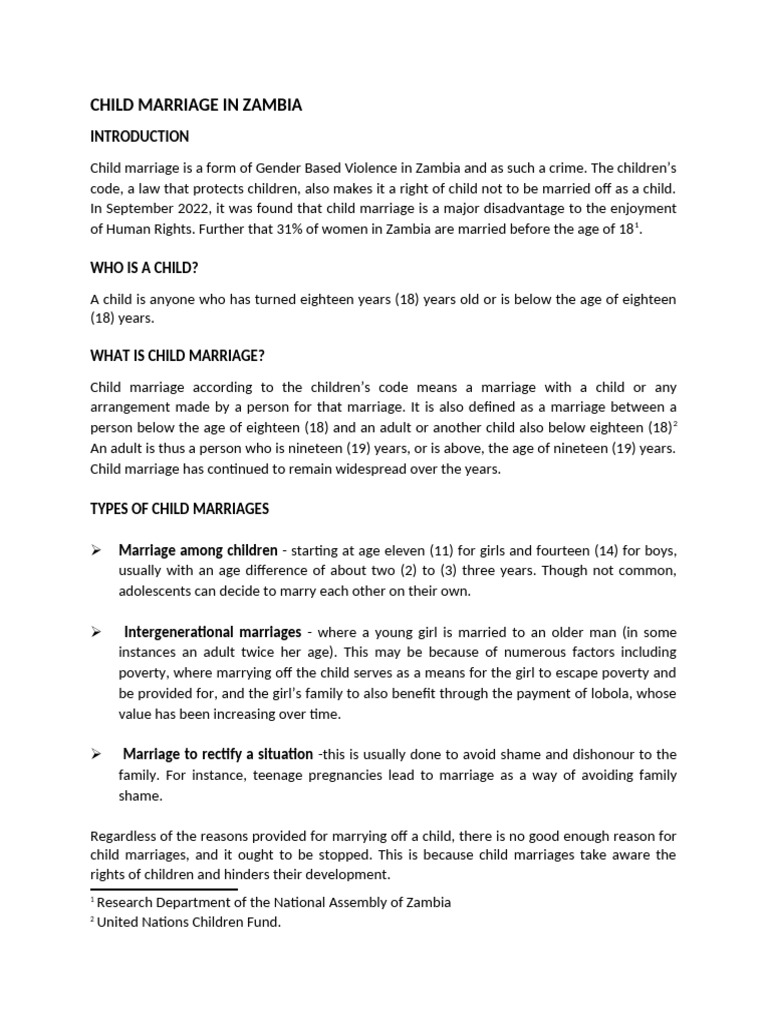 Child Marriage Community Pamphlet | PDF | Child Marriage | Violence ...