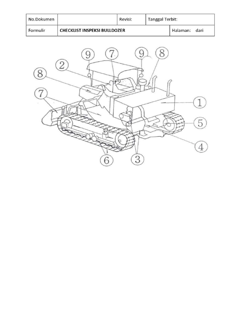 Form Check List Inspeksi Bulldozer | PDF