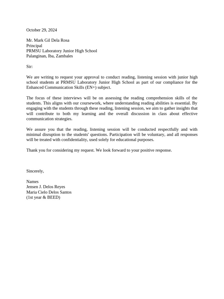 Sample Letter - EN | PDF | Career & Growth | Self-Improvement