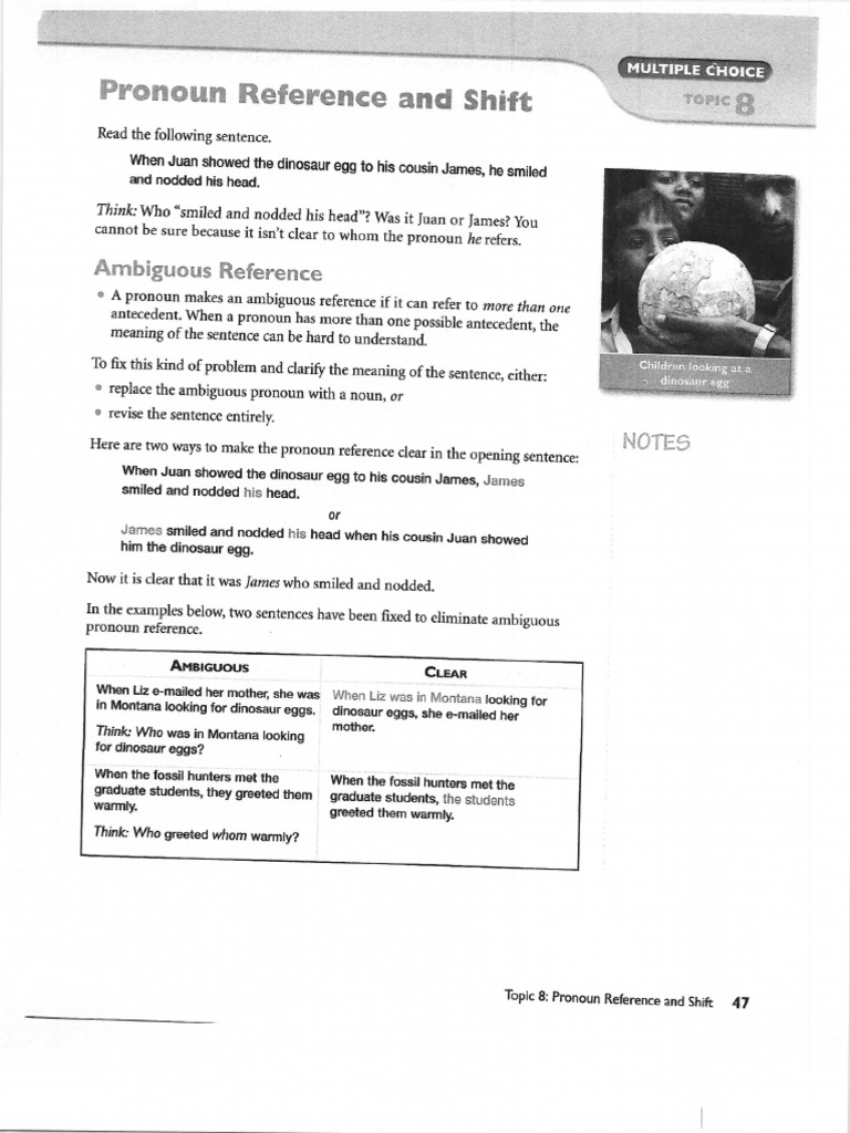Chapter 8.pronoun Reference and Shift | PDF