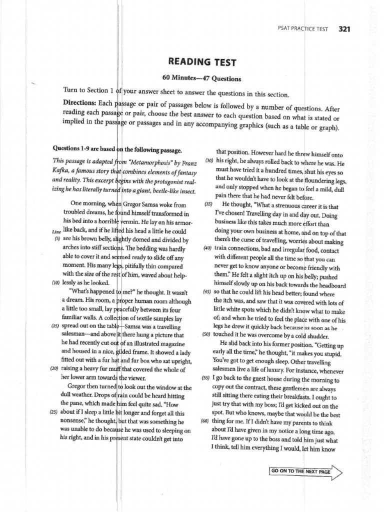 Kaplan Psat Reading New Psat Book | PDF