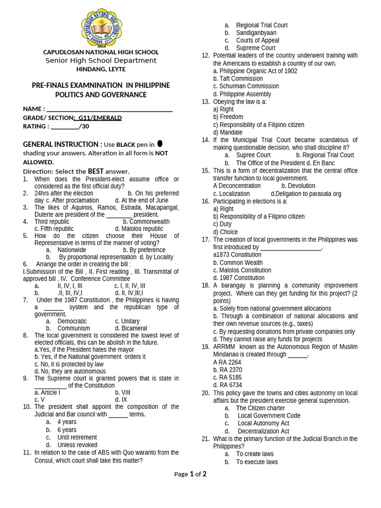 Examination in PPG | PDF | Article Three Of The United States ...