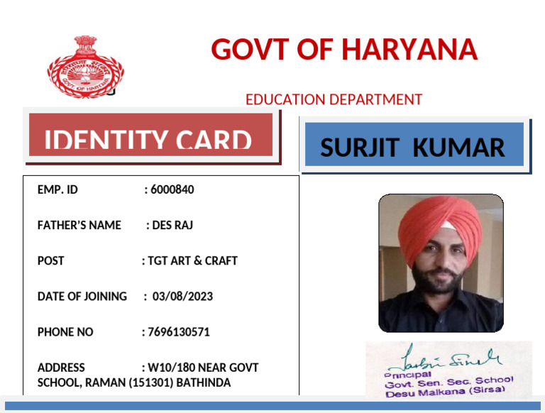 Surjit Card | PDF