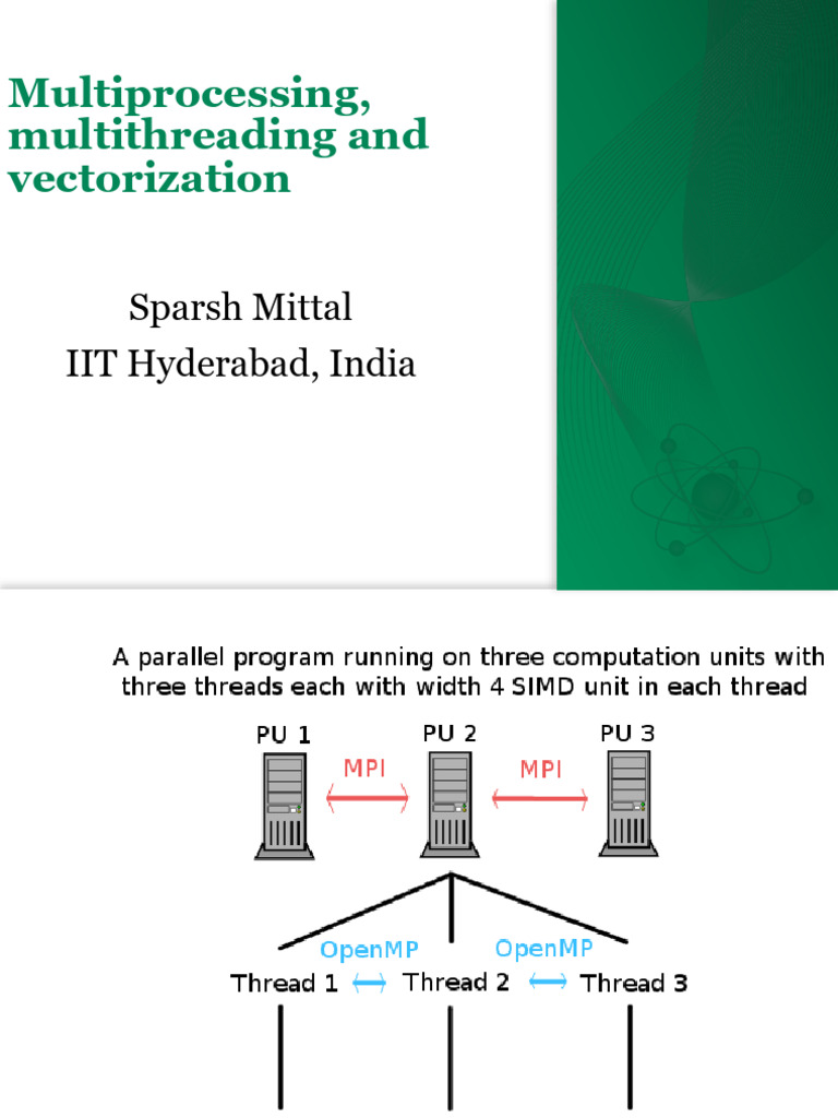 23.L20 Multiprocessing Multithreading Vectorization | PDF | Parallel Computing | Thread (Computing)
