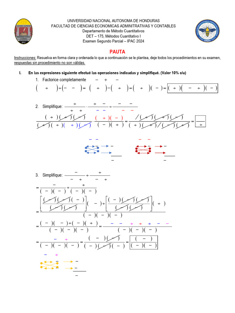 Examen Segundo Parcial - 1PAC 2024 - DeT175 - PAUTA | PDF | Métodos y ...