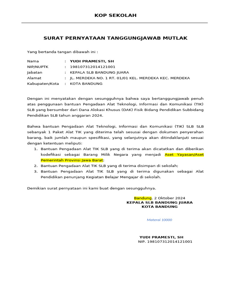 SPTJM Tik Dak SLB 2024 | PDF