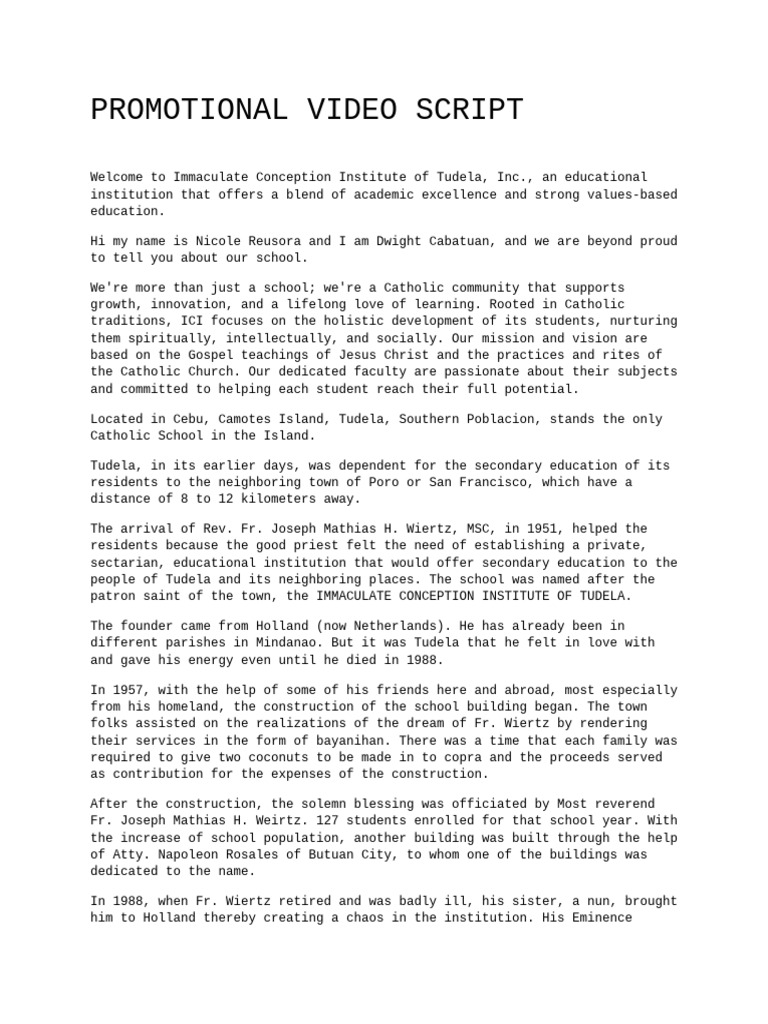 SCRIPT-1 | PDF | Catholic Church