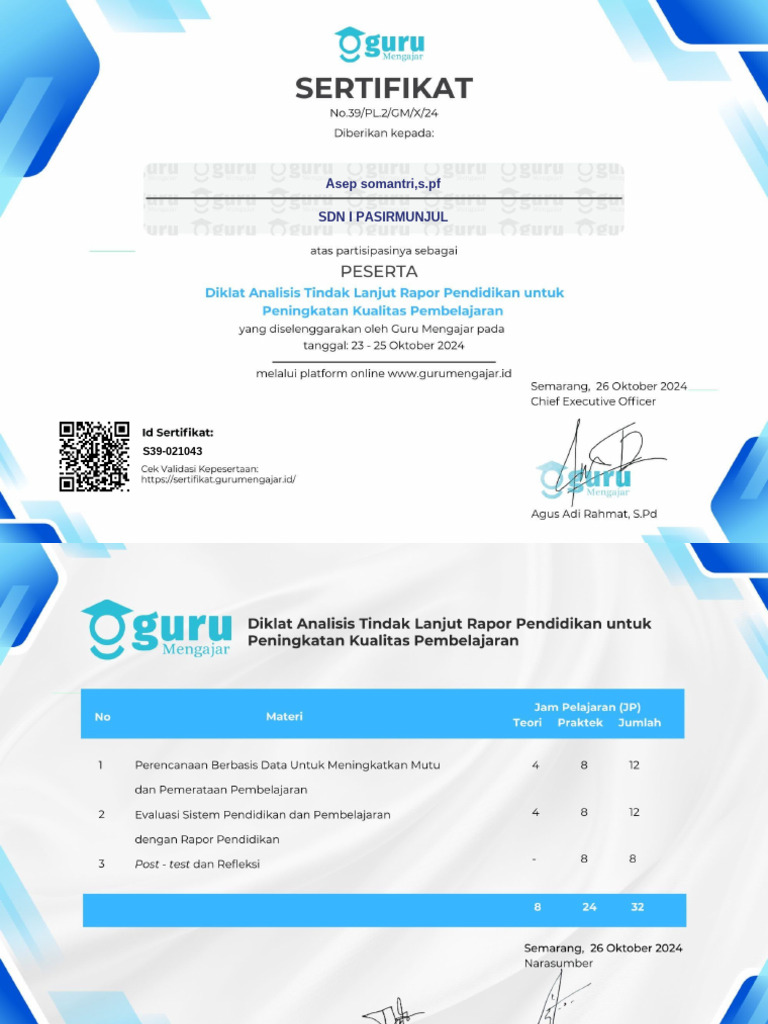 Sertifikat S39 021043 | PDF