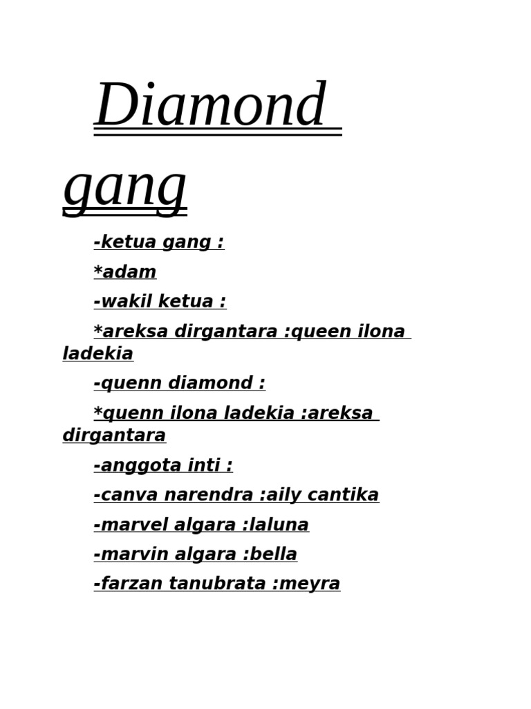 Diamond Gang | PDF