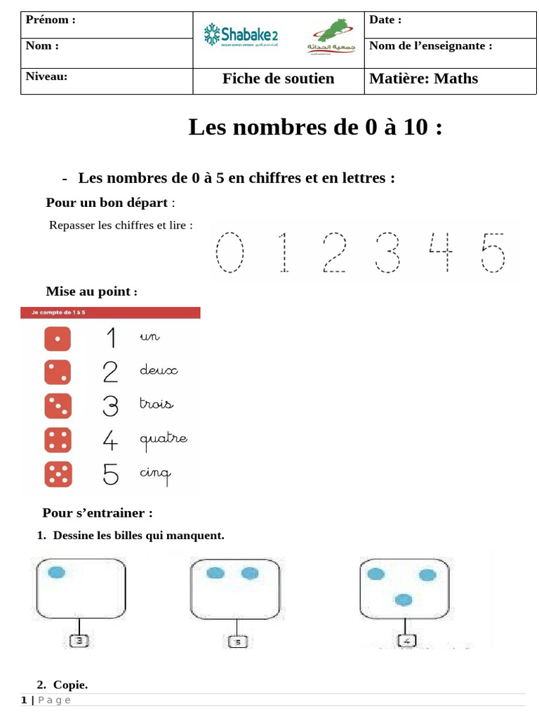 Apprendre les Nombres et Additions 0-10 | PDF