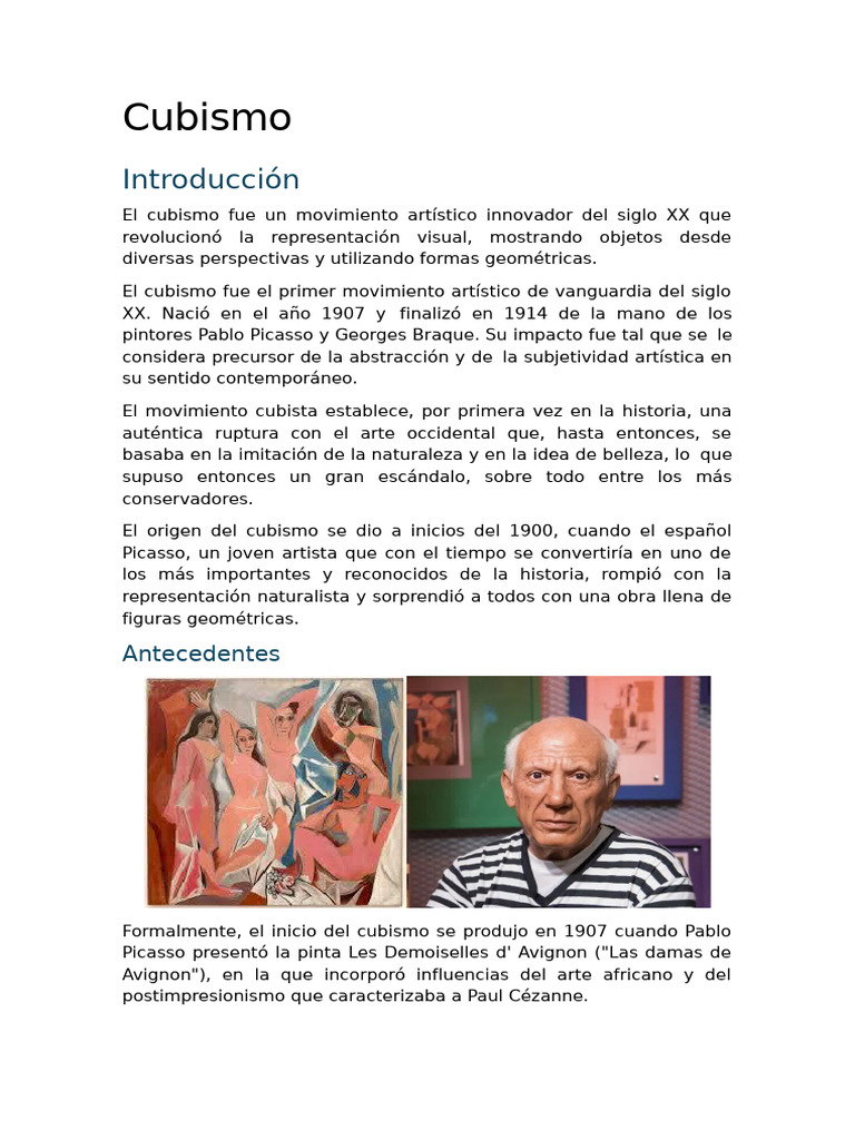 Cubismo | PDF | Cubismo | Pablo Picasso