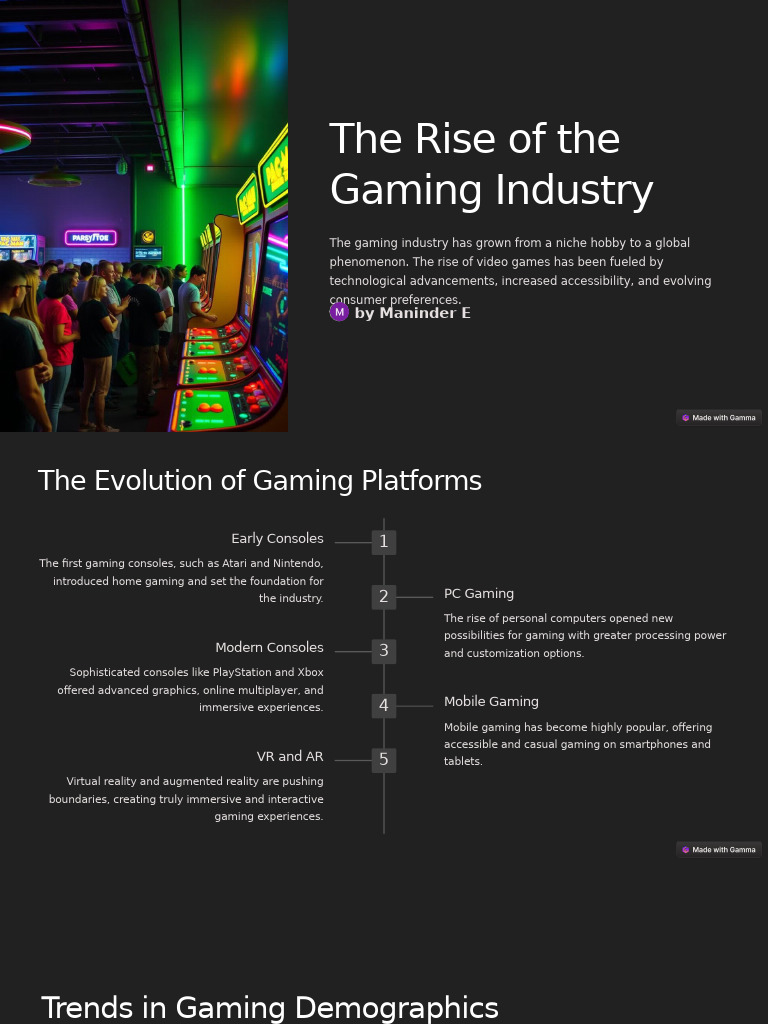 The Rise of The Gaming Industry | PDF | Video Games | Mobile Game