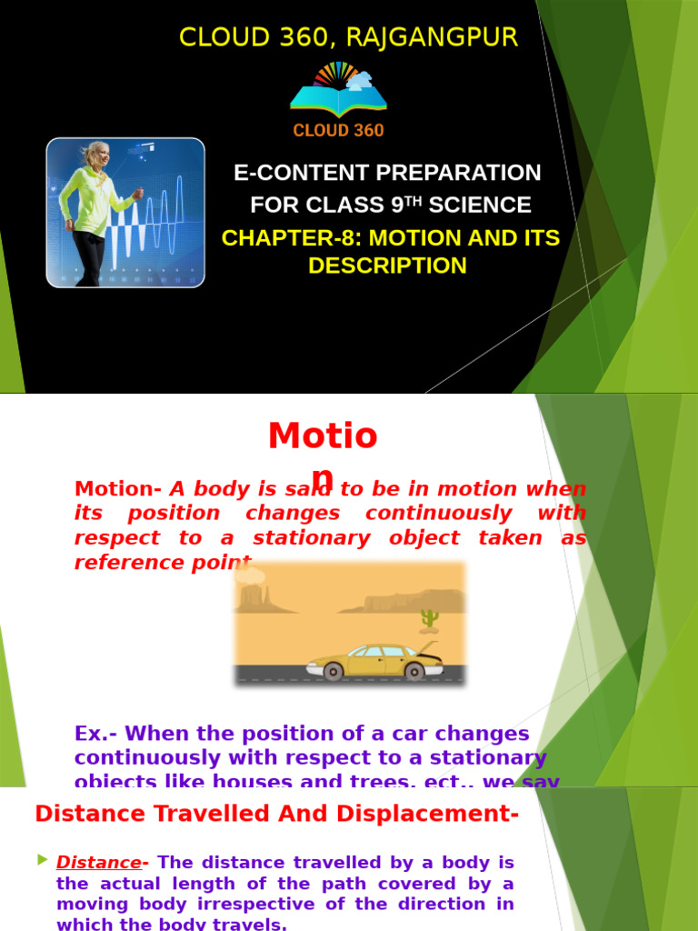 Class 9 Science: Motion Concepts | PDF | Acceleration | Velocity
