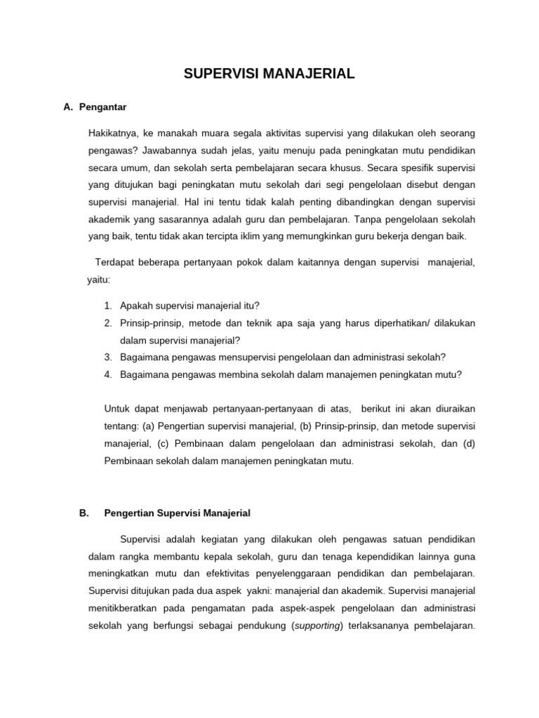 7 Supervisi Manajerial | PDF | Karier & Perkembangan