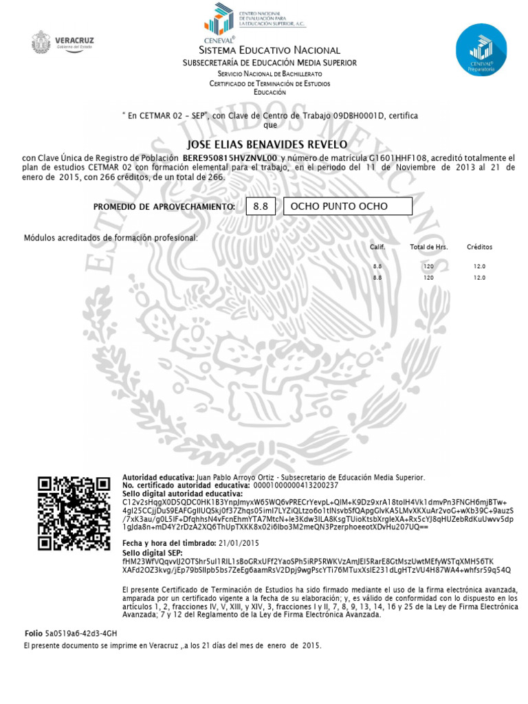 Certifica Do | PDF | Plan de estudios