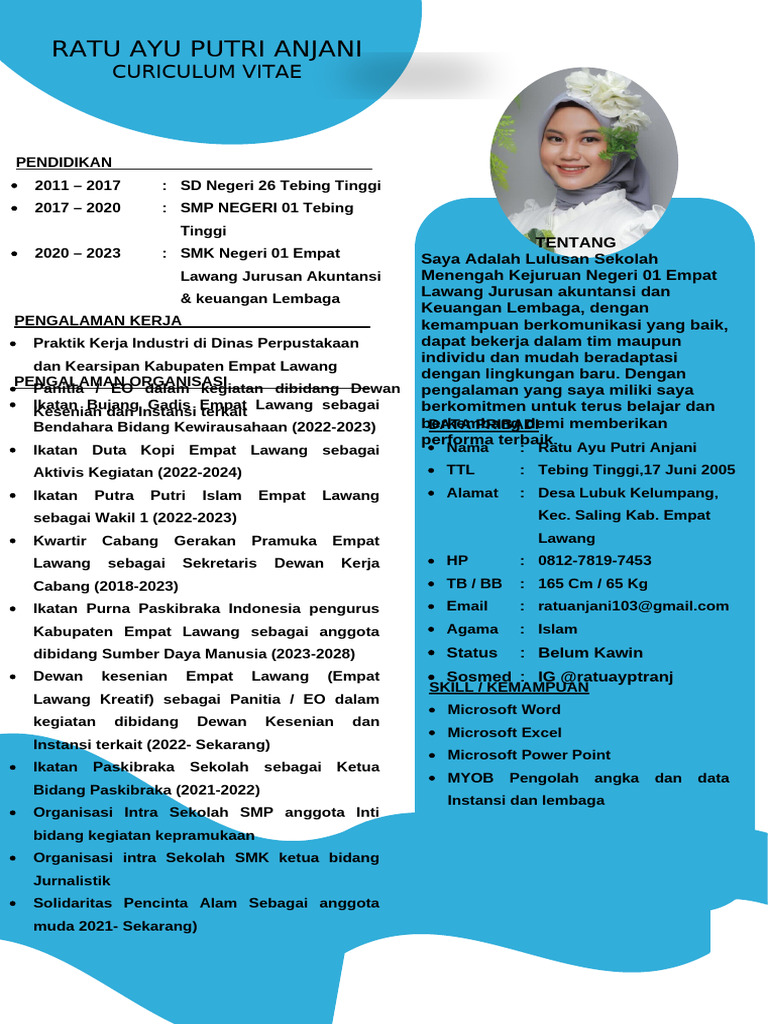 Daftar Riwayat Hidup - CV PUTRI AYU | PDF