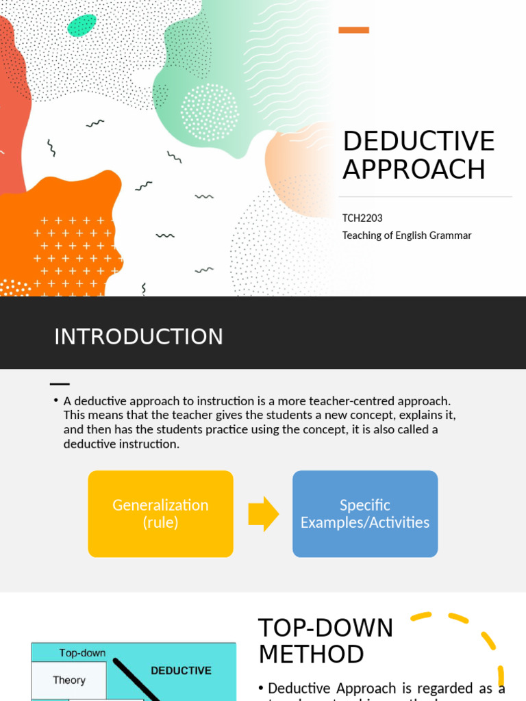 Deductive Approach | PDF | Deductive Reasoning | Behavior Modification