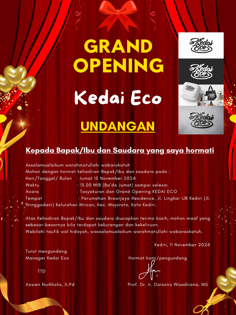 Undangan Grand Opening Kedai Eco | PDF