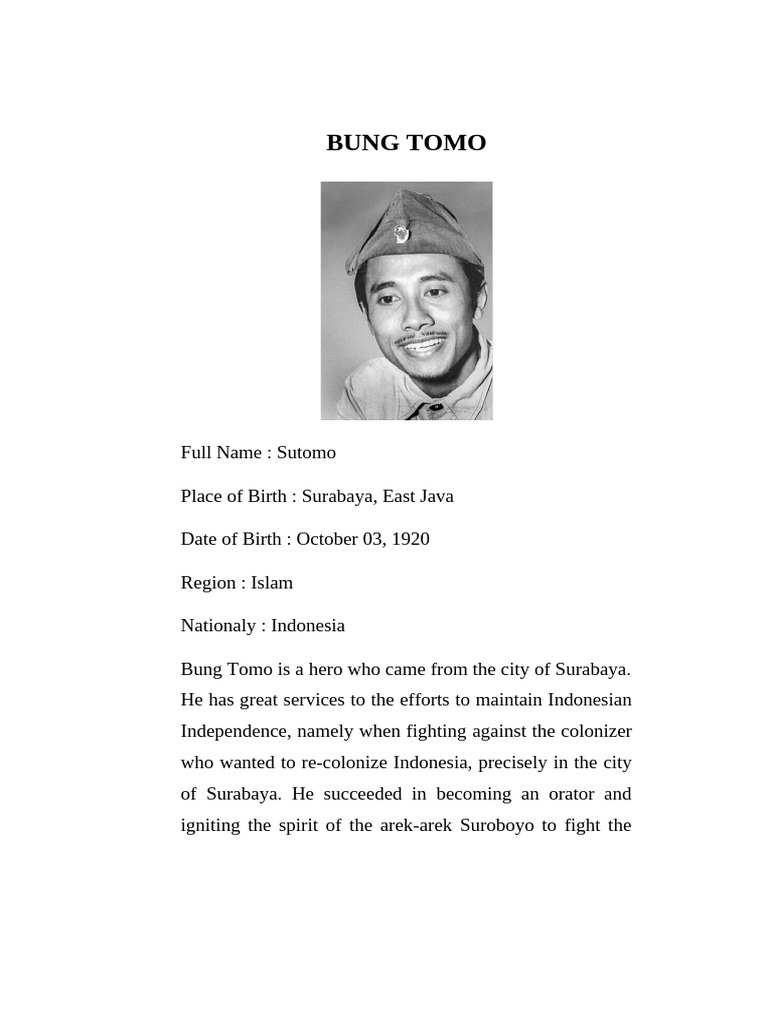 Bung Tomo | PDF | Politics | History