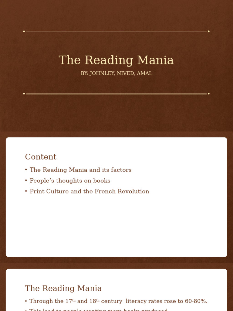 The Reading Mania | PDF | Age Of Enlightenment | Books
