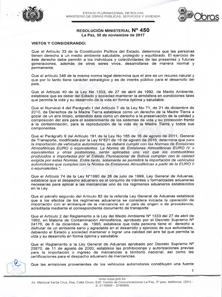 RM 450 Normas Euro | PDF