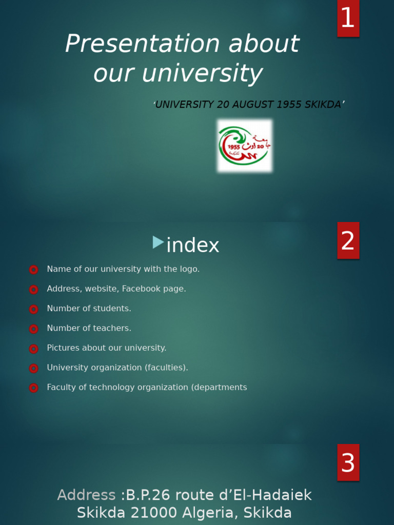 Presentation About Our University | PDF