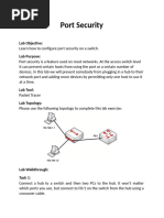Configure Port Security in Packet Tracer | PDF | Network Interface ...