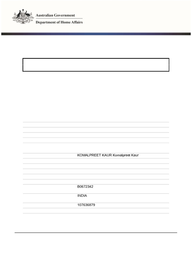 KOMALPREET KAUR Komalpreet Kaur | PDF | Travel Visa | Government And ...