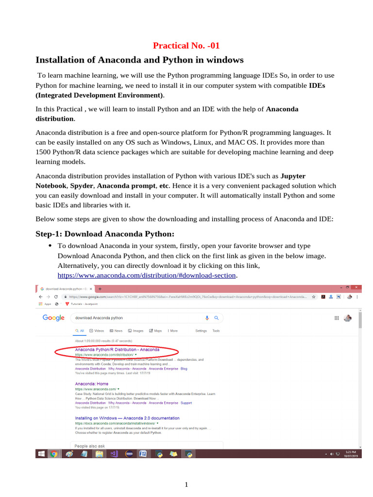 ML_Prctical 01 | PDF | Python (Programming Language) | Software