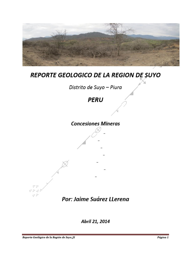 Reporte Geológico Región Suyo, Perú | PDF | Roca (geología) | Minería