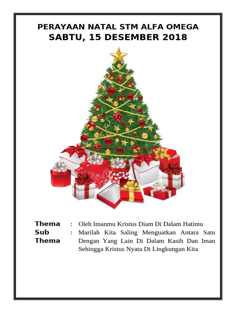 Perayaan Natal STM Alfa Omega 2018 | PDF | Kajian Bahasa Asing | Agama ...