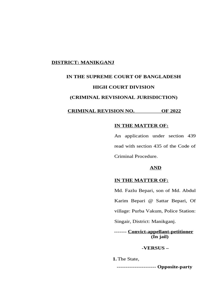 Fazlu Bepari - Dowry Act, 1980 439 | PDF | Criminal Procedure In South Africa | Judgment (Law)