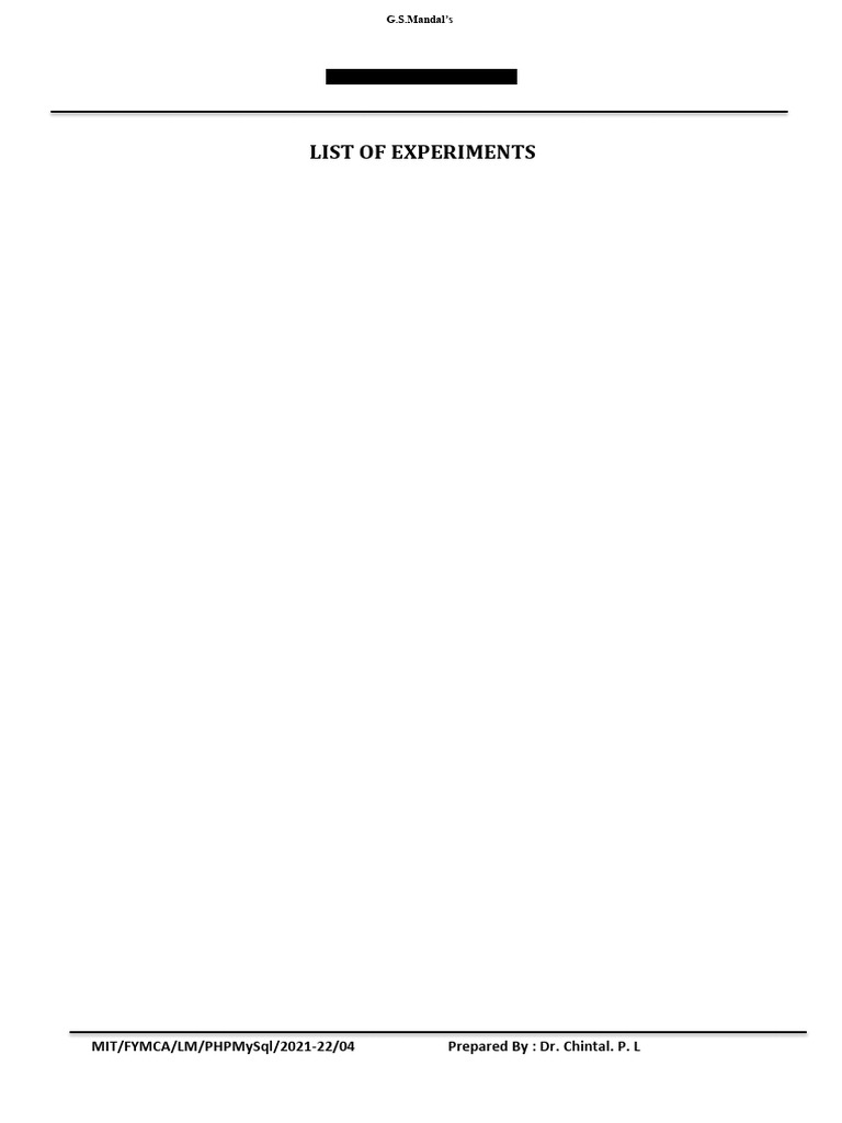 PHP Mysql LM - Exp Number - 4 | PDF | Php | Control Flow