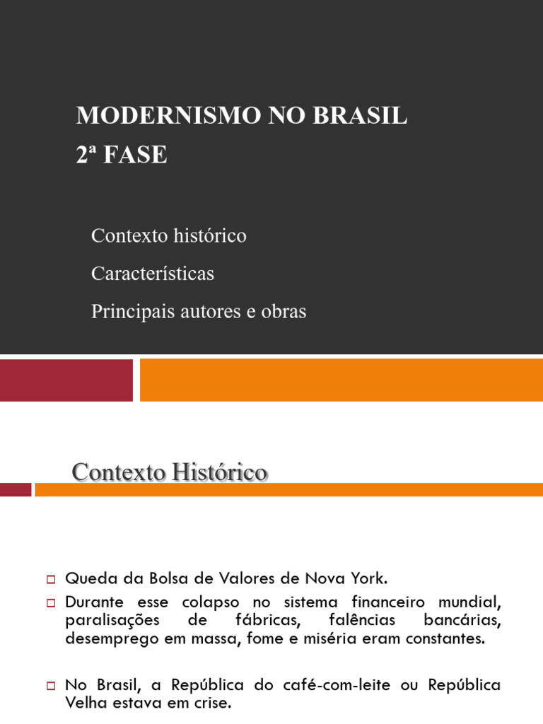 Segunda-Fase-Modernismo - Prosa - Autores e Obras | PDF | História | Clássicos