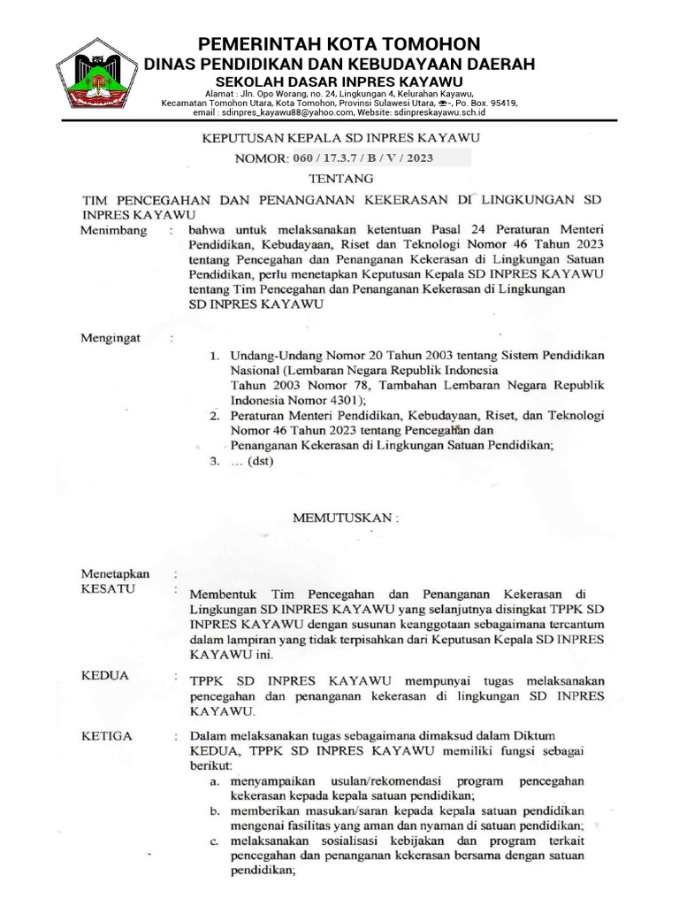 TPPK SD INPRES KAYAWU 2023-Fix-Compressed | PDF
