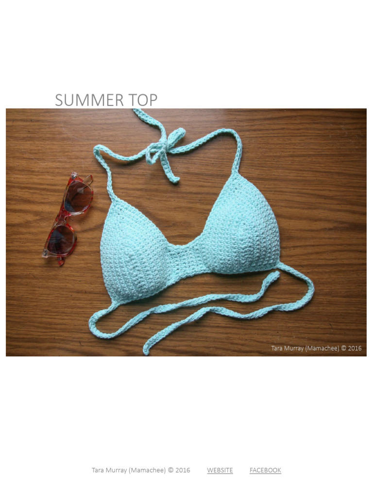 Mamachee Patterns - Summer Top | PDF | Yarn | Crochet