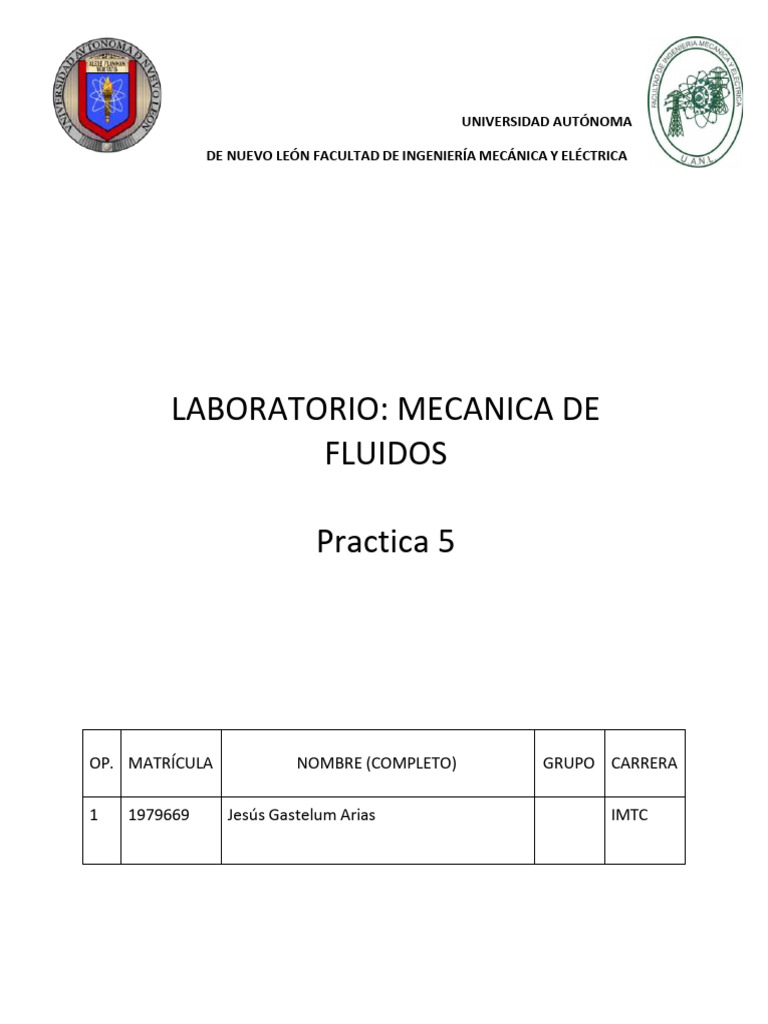 Practica 5 Lab | PDF | Medida de presión | Presión