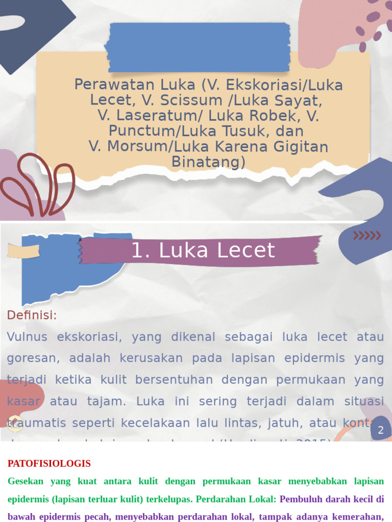 3 Luka Lecet, Sayat, Robek, Tusuk, Gigitan Binatang | PDF