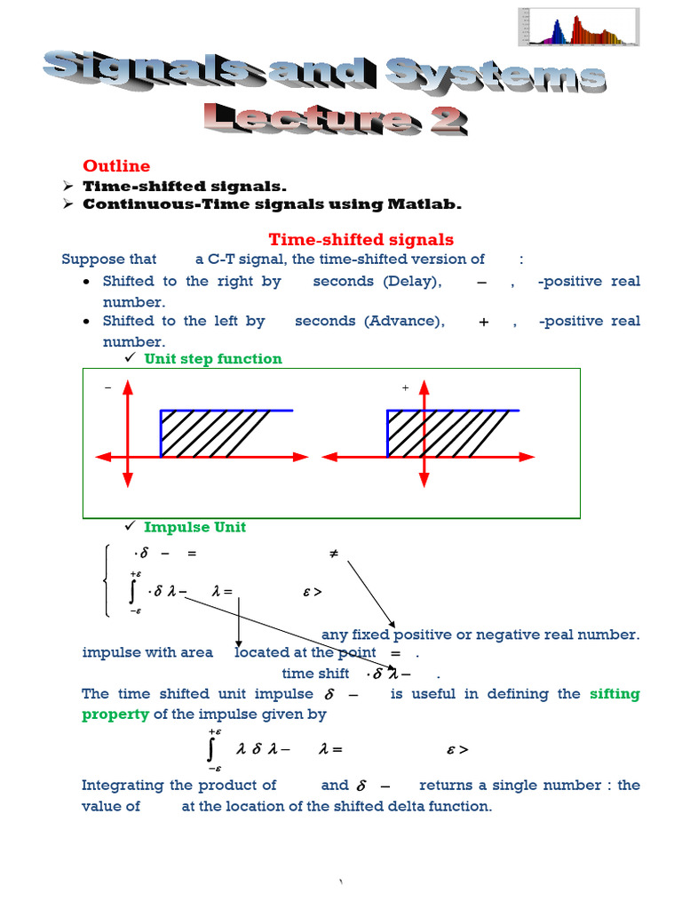 Lecture 2-Time-Shifted Signals and Matlab Implementation - Ss | PDF ... Lecture 2-Time-Shifted Signals and Matlab Implementation - Ss | PDF ...